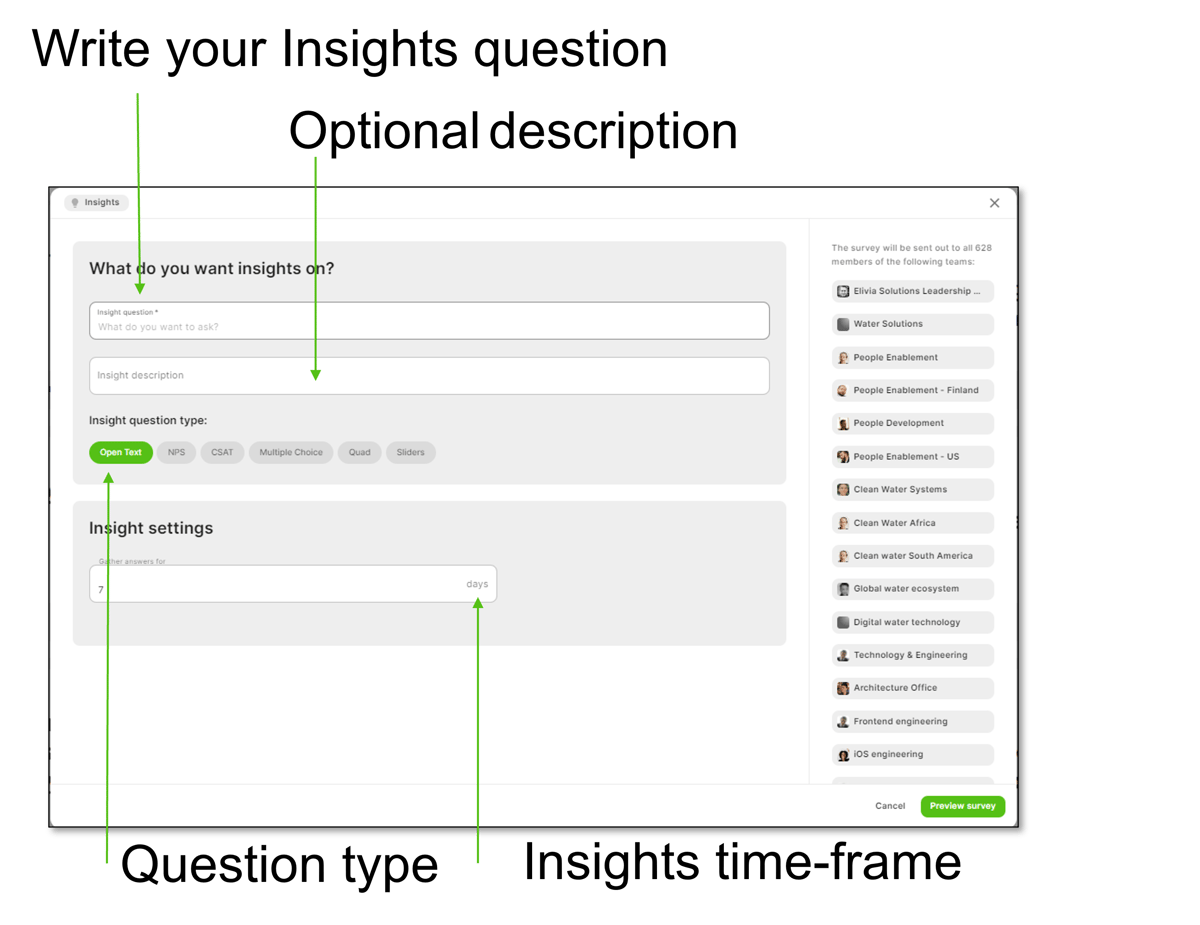 How to create a new Insights question