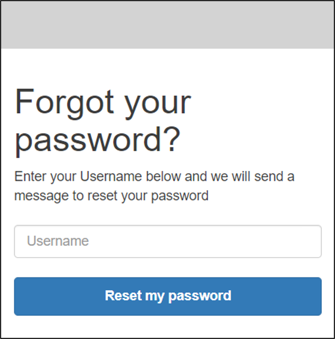 What to do when I forget my Password